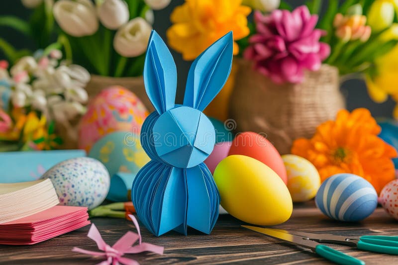 A Craft Project for Kids: a Handmade Easter Bunny Card with an Easter ...