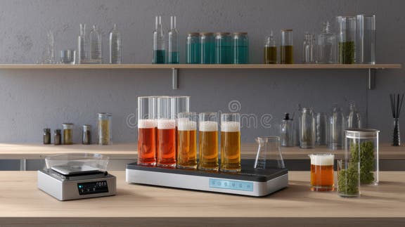 Craft Soda Brewing, Precision and Innovation in a Modern Lab Stock ...