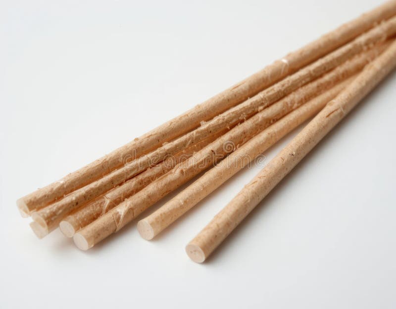 Craft Sticks Close-up Showing Rustic Texture on White Background for ...
