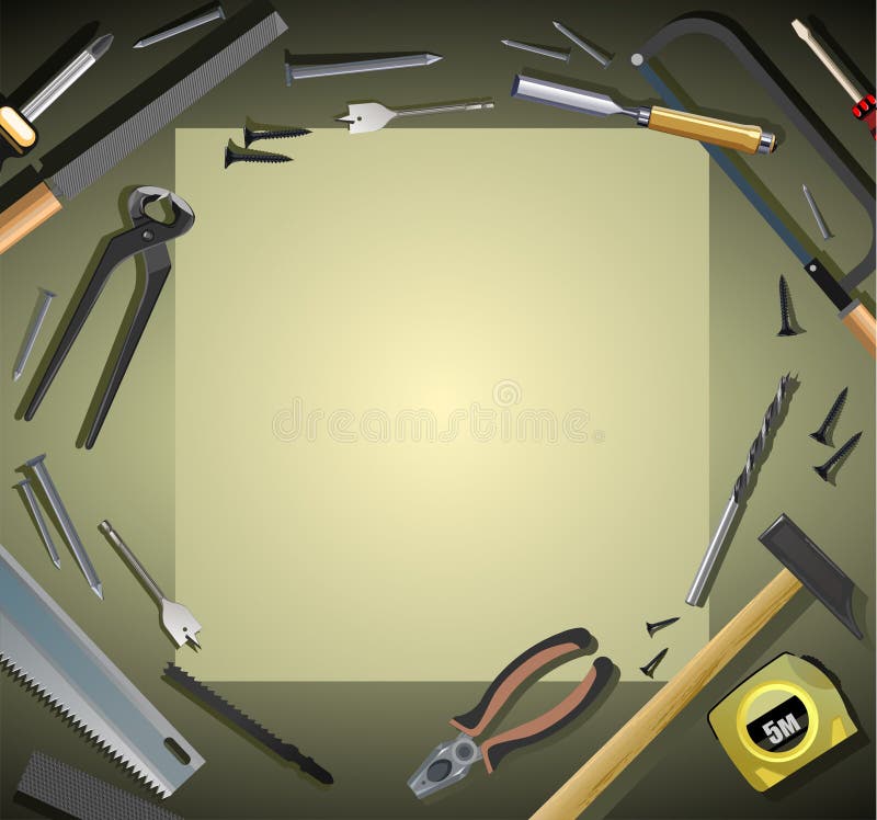 Craft Table, Carpentry Workbench for the Workshop. View from Above ...