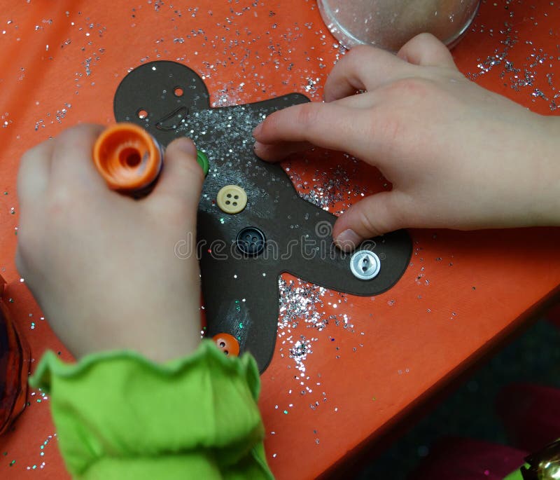 Craft Time stock photo. Image of cute, gingerbread, glitter - 53189610