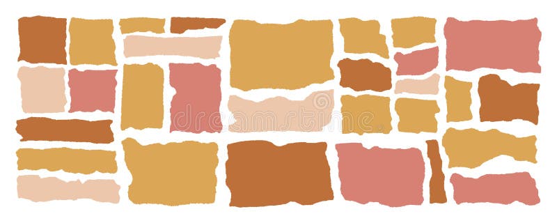 Craft Torn Ripped Paper Rectangle Shape Stock Vector - Illustration of ...