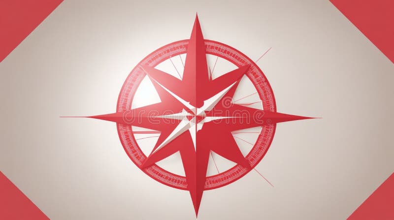 Craft a Vector Graphic of a White and Red Compass Pointing Towards Love ...