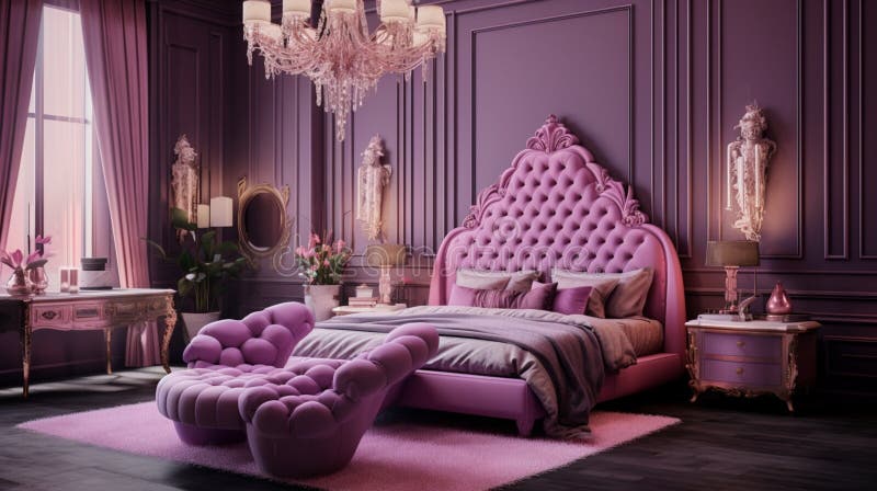 Craft a Visual Masterpiece of a Luxurious, Colorful Bedroom in an ...