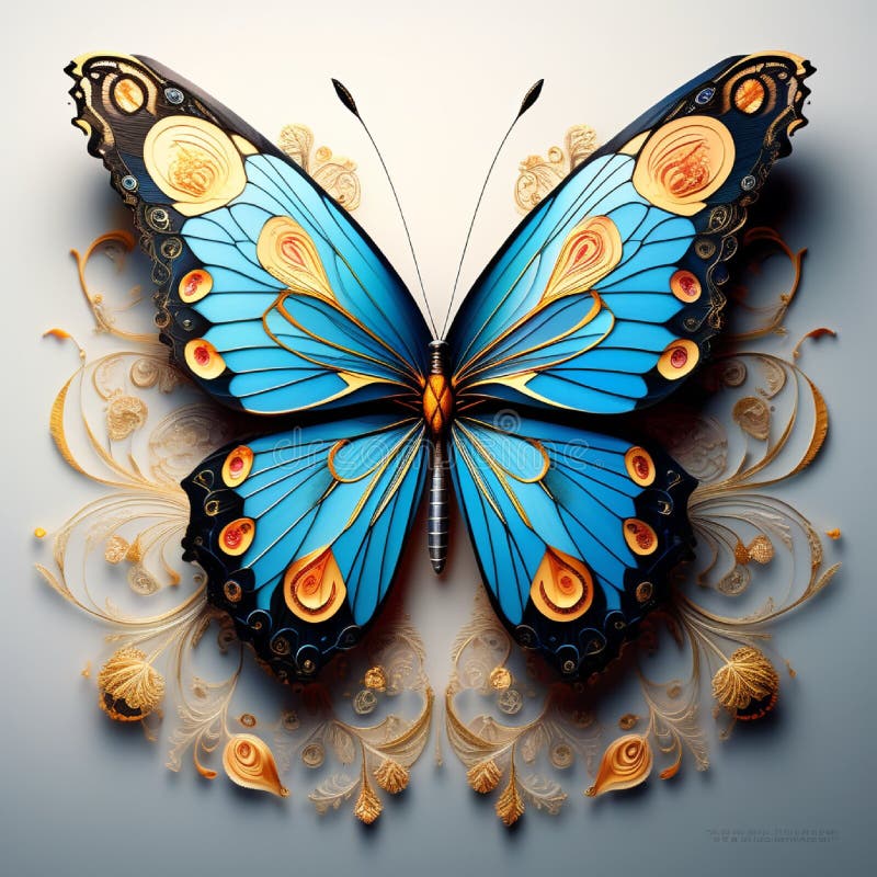 Craft a Visual Representation of the Delicate Patterns on a Butterflys ...