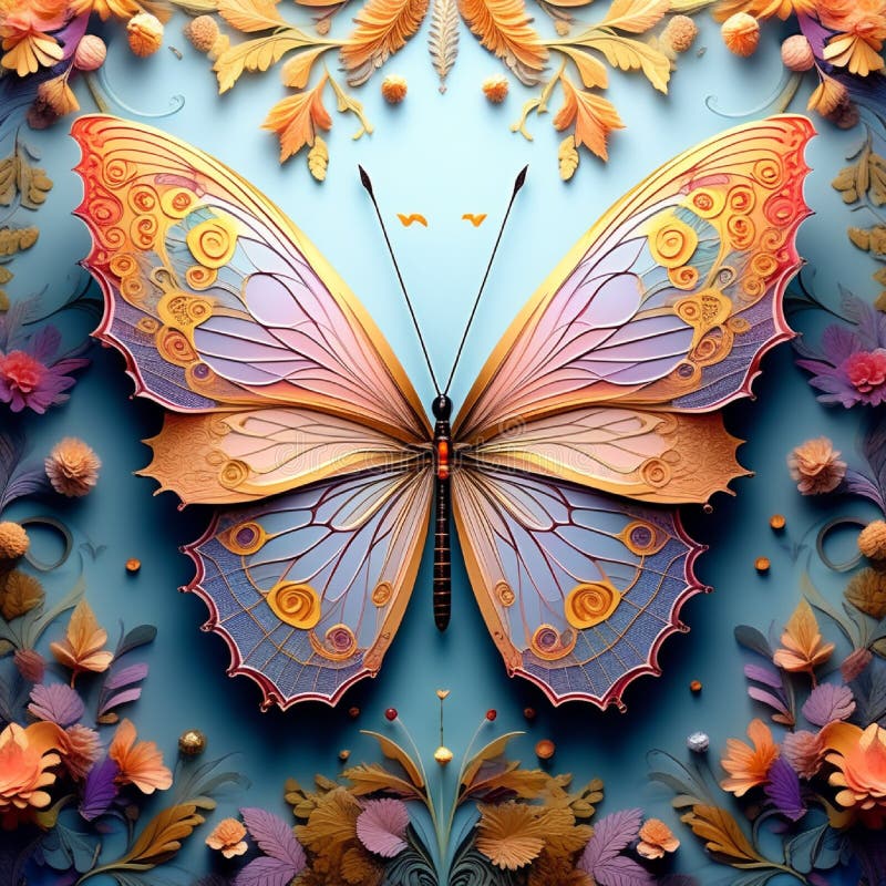 Craft a Visual Representation of the Delicate Patterns on a Butterflys ...