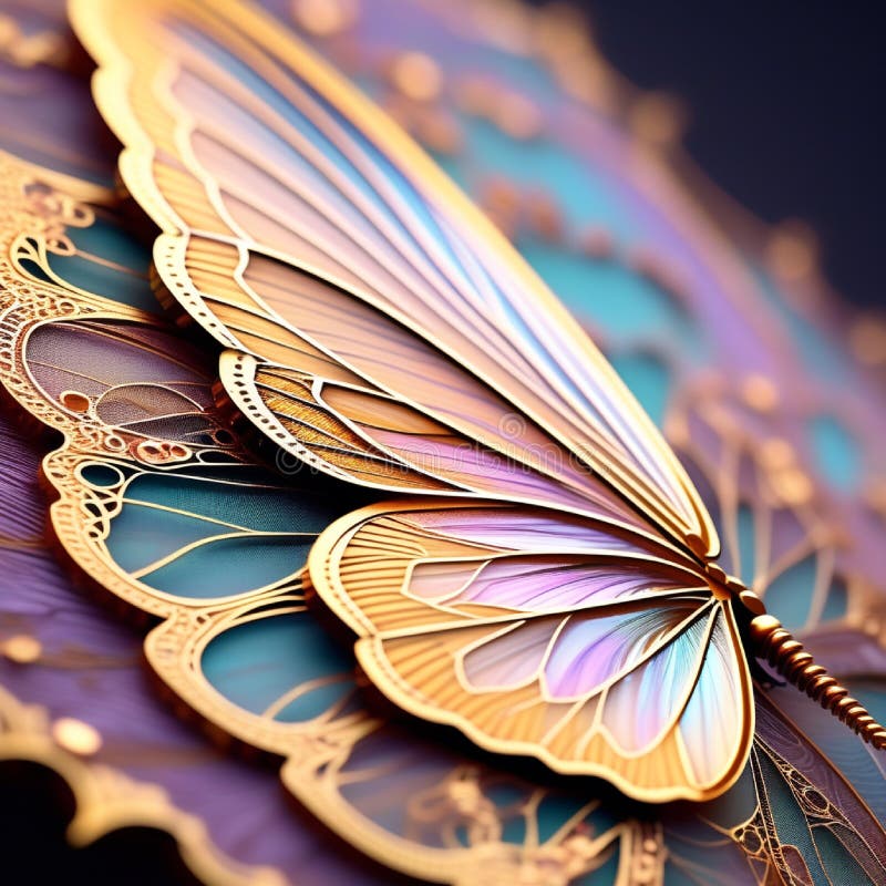 Craft a Visual Representation of the Delicate Patterns on a Butterflys ...