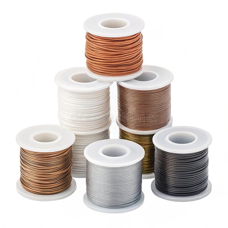Craft Wire Rolls in Various Thicknesses Stock Illustration ...