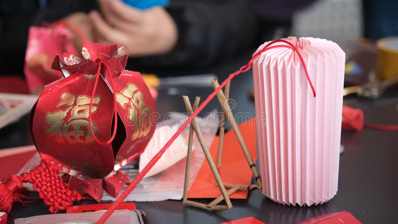 Craft Activities with Chinese Red Envelops. Stock Photo - Image of ...