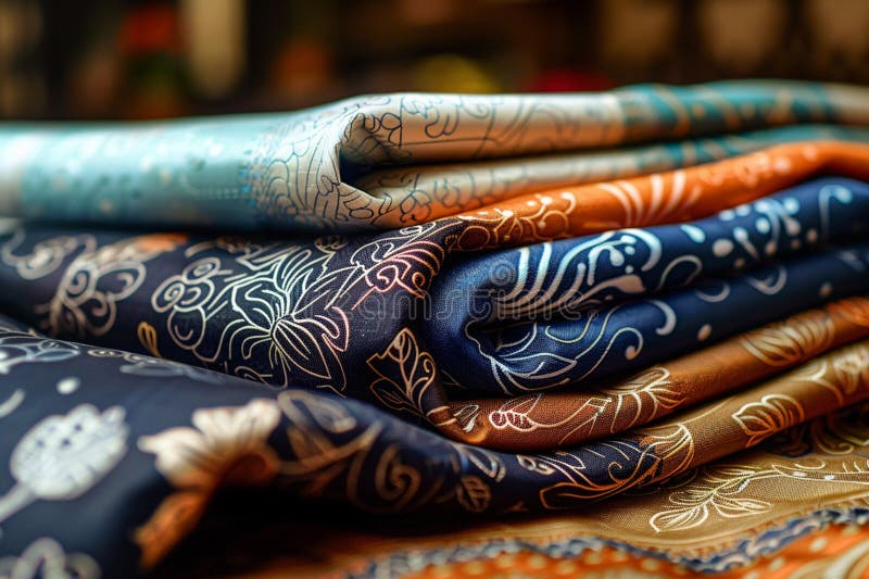 Crafted Elegance Batik Fabric Displays Hand Drawn Patterns Showcasing ...