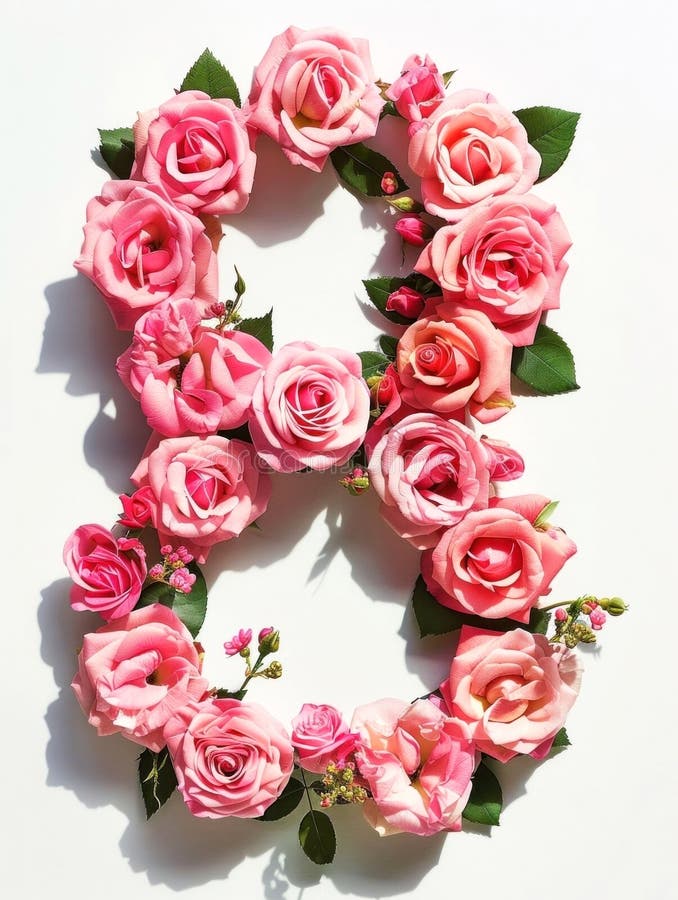 Crafted with Elegance, this Stunning Rose Arrangement Forms the Number ...