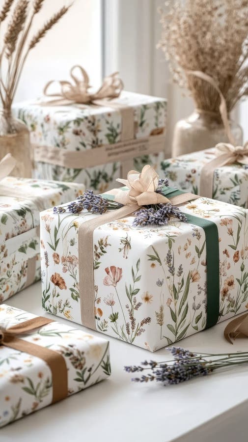 Crafted Gifts Feature Rustic Wrapping and Dried Lavender, Celebrating a ...