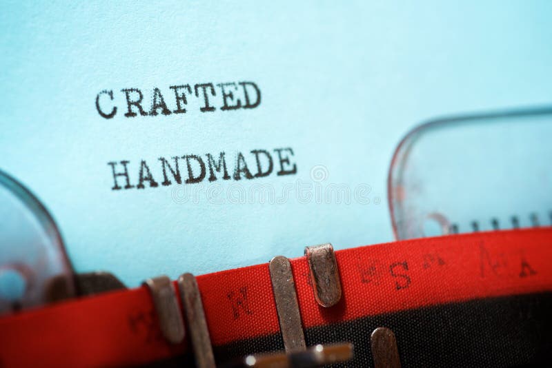 Crafted handmade concept stock photo. Image of typescript - 236518626