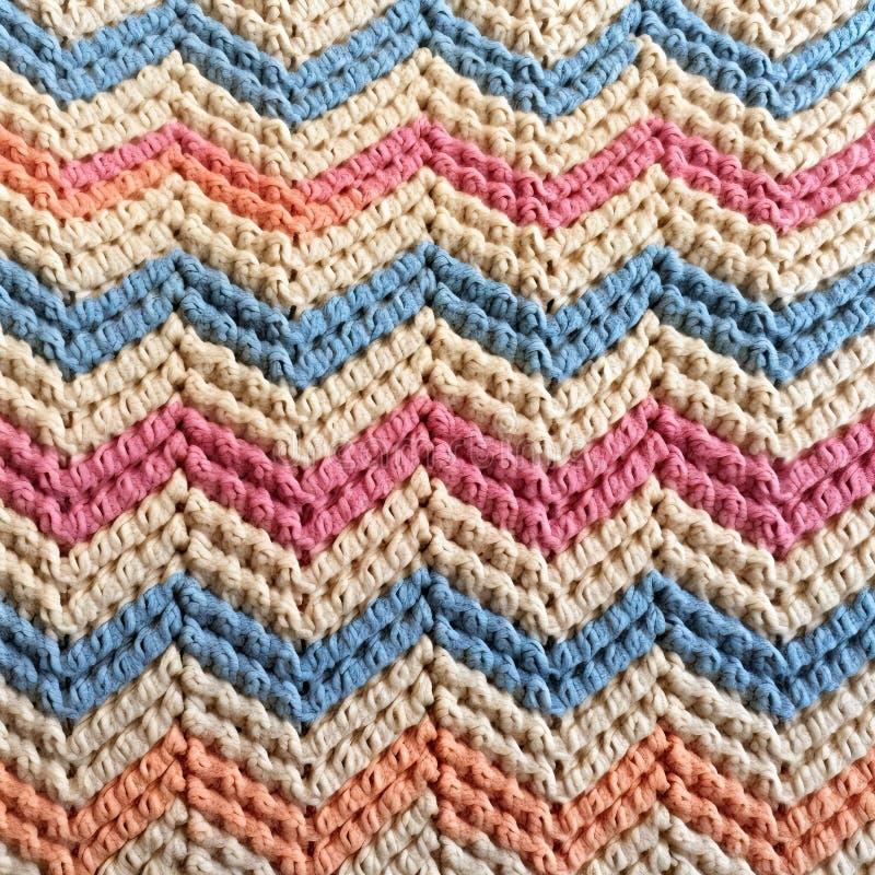 Crafted Knitted Pattern in a Palette of Pastel Colors. Stock ...