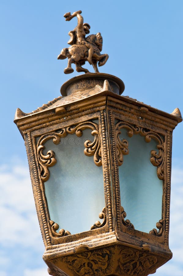 Crafted Park Lamp stock photo. Image of urban, horse - 13195392