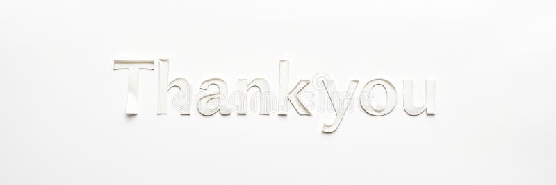 Crafted Thank You Message Created with Subtle Textures on White ...