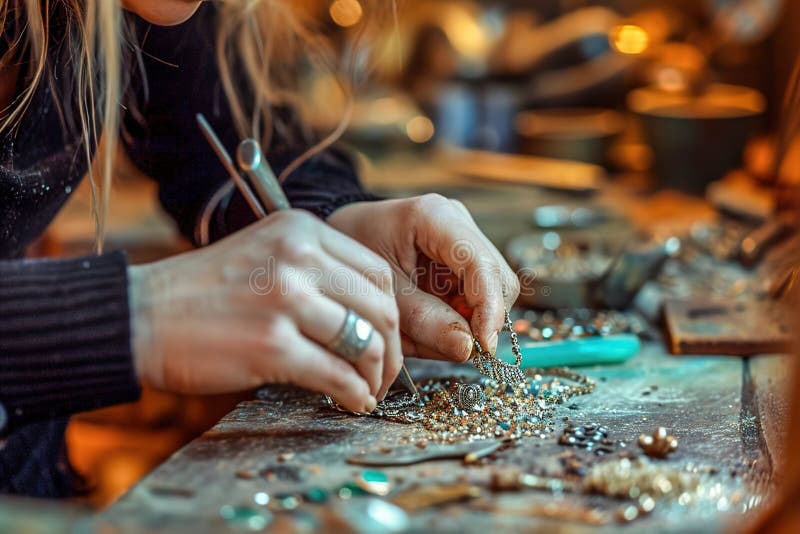 Crafter woman stock illustration. Illustration of attractive - 90461952