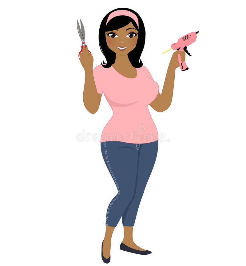 Crafter woman stock illustration. Illustration of confident - 90461758