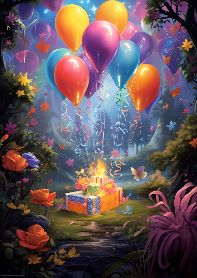 Crafters Birthday Bash Artwork Stock Illustration - Illustration of ...