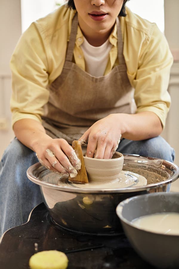 Crafting Beautiful Handmade Pottery in a Stock Image - Image of studio ...
