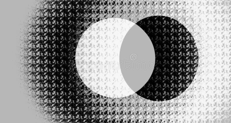 Black and White Circle Holow with Abstract Texture in 2D Illustrations ...