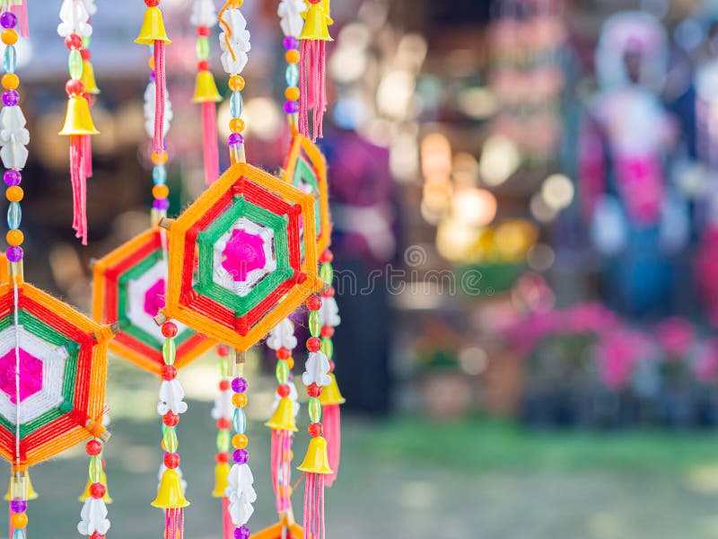 Crafting Colorful Yarn To Use Decorations for Festivals. Decorative ...