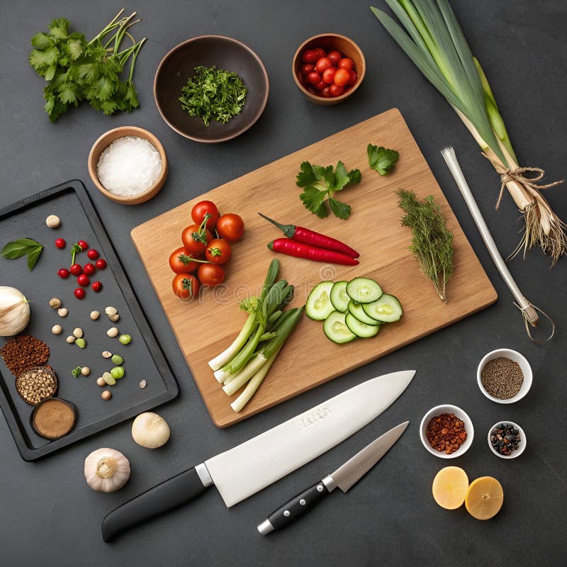 Crafting Culinary Masterpieces the Art of the Chop Stock Illustration ...