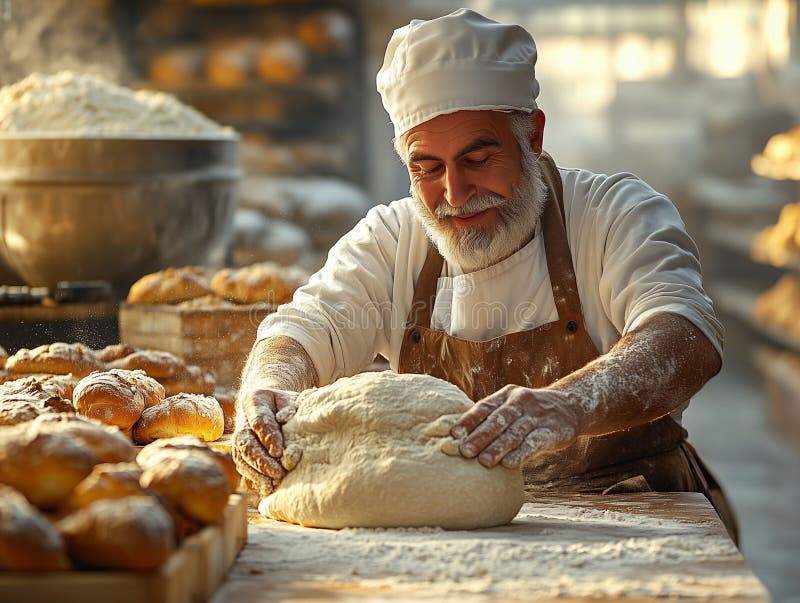 Crafting Dough with Precision Stock Illustration - Illustration of ...