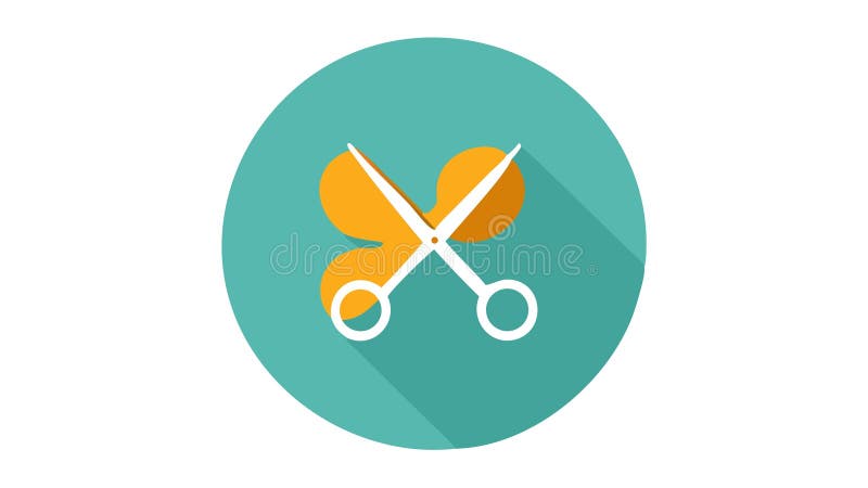 Crafting Editing Cutting Scissors Tool Flat Icon, Vector Design ...