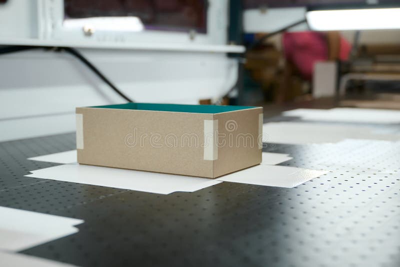 Crafting Elegant Cardboard Boxes in a Modern Packaging Factory during ...