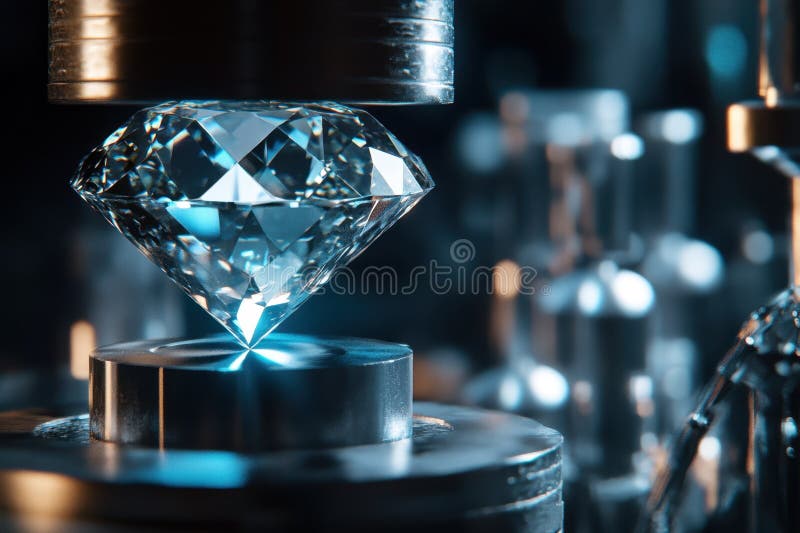 Crafting a Flawless Diamond in a High-precision Cutting Workshop Stock ...