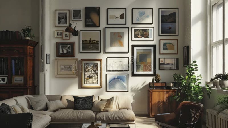Crafting Gallery Walls with AR Stock Illustration - Illustration of ...