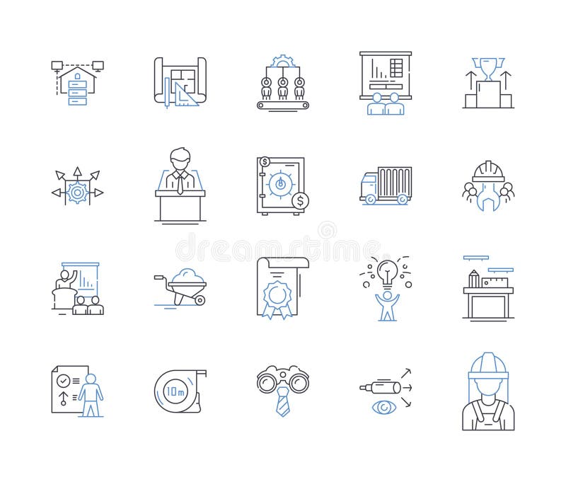 Crafting Organization Line Icons Collection. Supplies, Materials, Tools ...