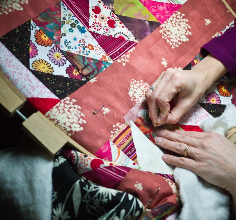 Handmade Patchwork Quilt stock photo. Image of abstract - 12746422