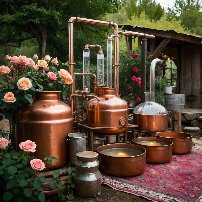 Crafting Tradition: Rose Water Distillation in a Rustic, Timeless ...
