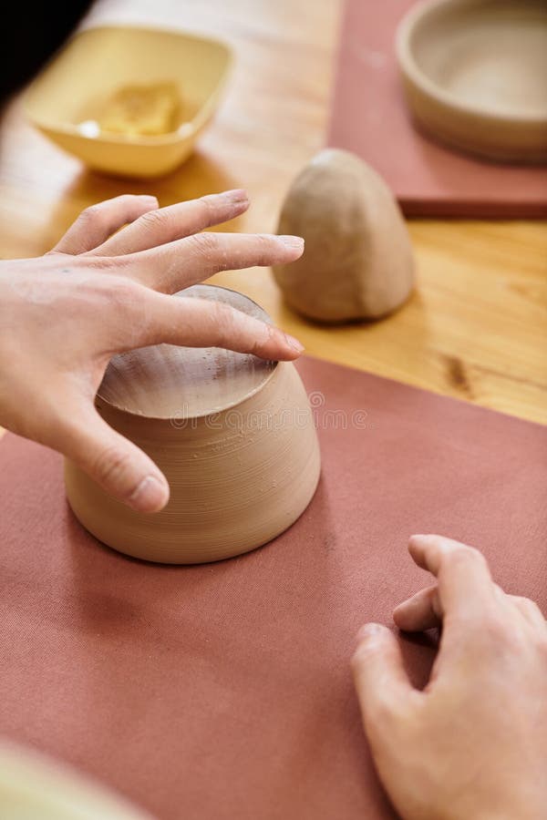 Crafting Unique Pottery Creations in a Stock Photo - Image of clay ...