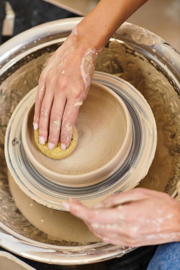 Crafting Unique Pottery Pieces in a Stock Image - Image of beauty ...