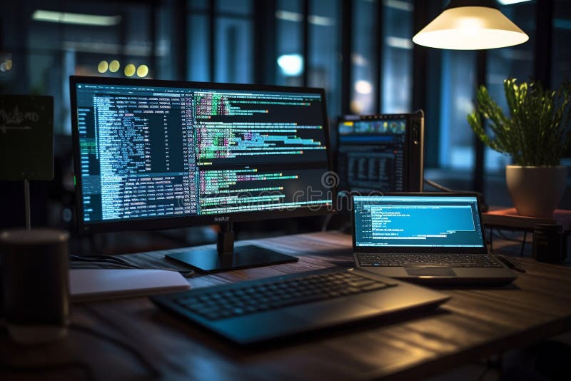 Crafting the Web: a Developer S Digital Journey Stock Illustration ...