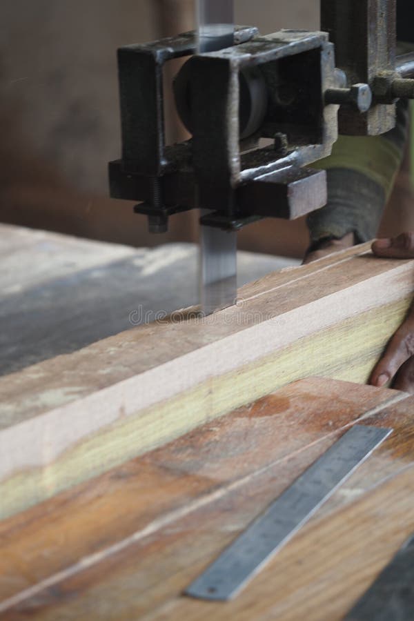 Crafting Wood with Precision Using a Workshop Saw Stock Photo - Image ...