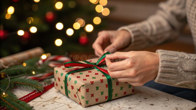 Crafts Making a Christmas Tree Imagine Photography Stock Illustration ...