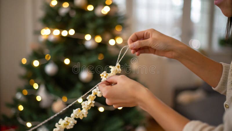 Crafts Making a Christmas Tree Imagine Photography Stock Illustration ...