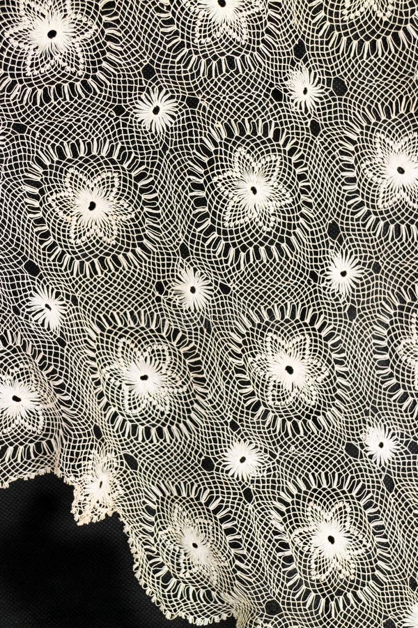 Crafts in White Thread, Manual Elaboration Process with Sewing Needle ...