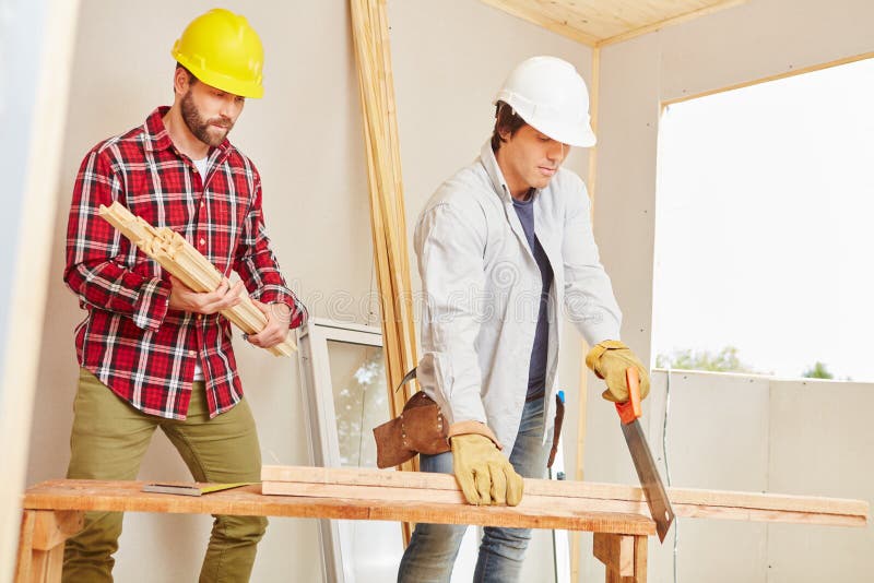 Craftsman and Carpenter Working As a Team Stock Photo - Image of ...