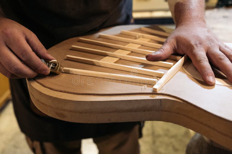 Craftsman Creating Musical Instrument Stock Image - Image of manual ...