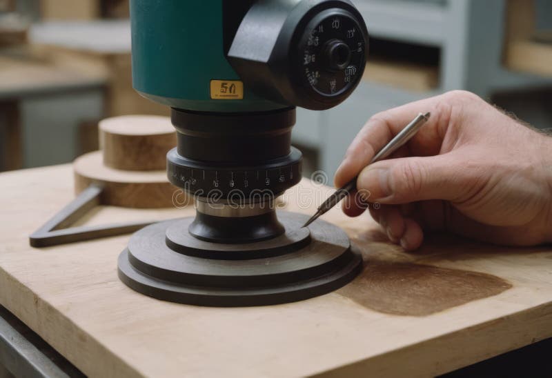 Craftsman Creating Unique Art with Metal and Wood in Well-lit Workshop ...