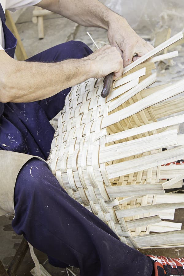 Craftsman making baskets stock image. Image of creativity - 43722331