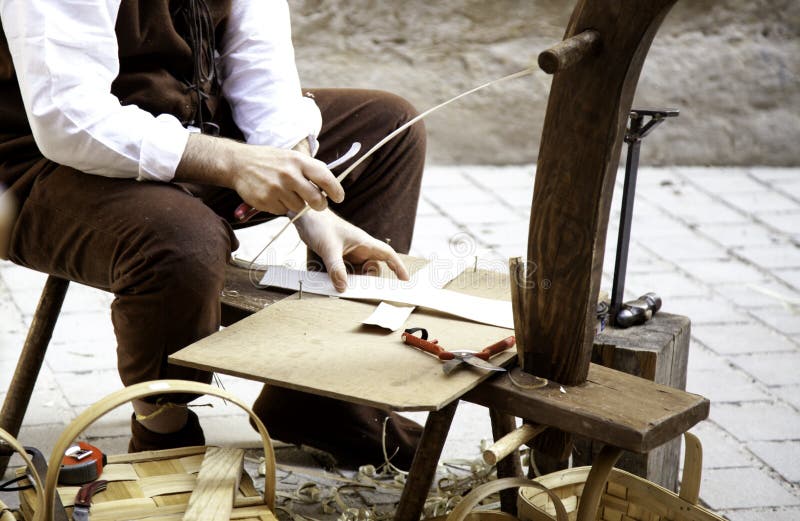 Craftsman making baskets stock image. Image of culture - 144853807