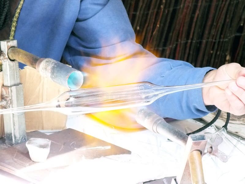 Craftsman making glassware stock photo. Image of decoration - 245023702