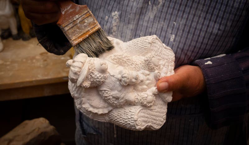 Craftsman Making a Plaster Image Stock Image - Image of architecture ...