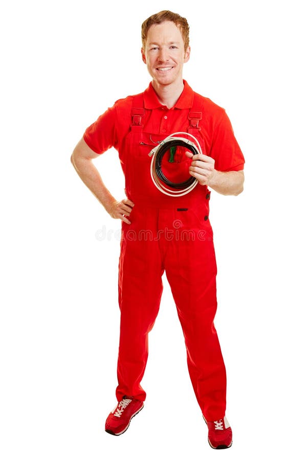 Craftsman Standing in Front of a Whilte Background Stock Image - Image ...